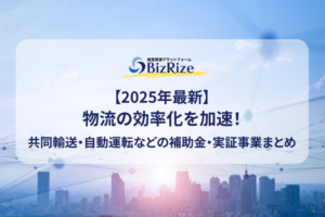 【2025年最新】物流の効率化を加速！共同輸送・自動運転などの補助金・実証事業まとめ 経営資源プラットフォーム BizRize